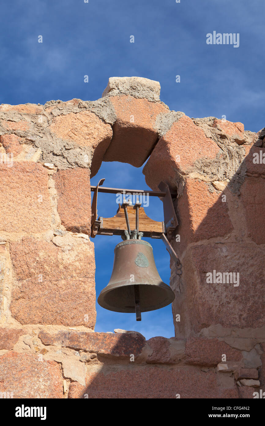 The bell of the chapel of the holy trinity on top of Mount Sinai in ...