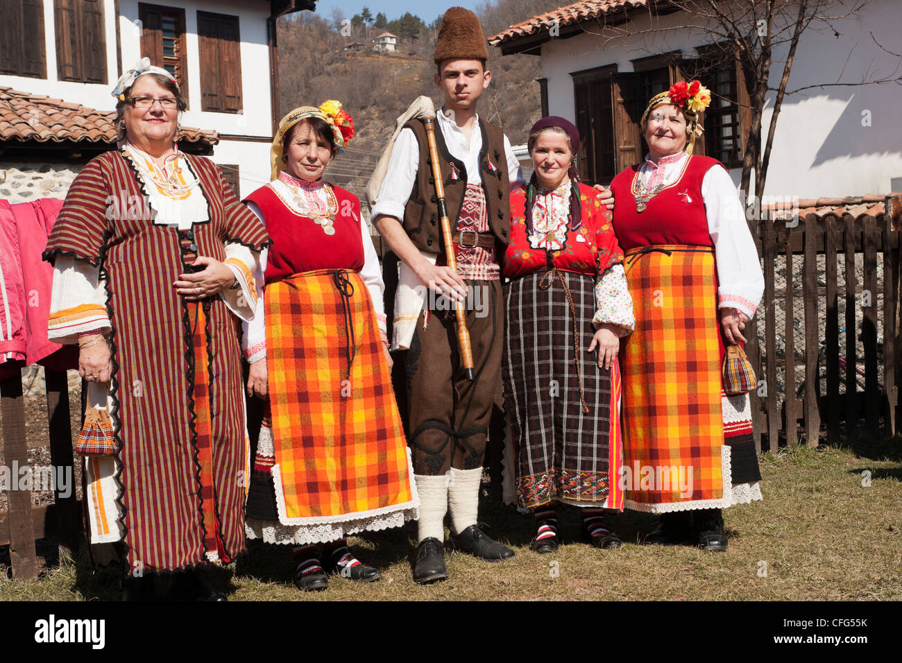 Bulgaria Traditional Costume Festival Dress Sing Stock Photo - Alamy