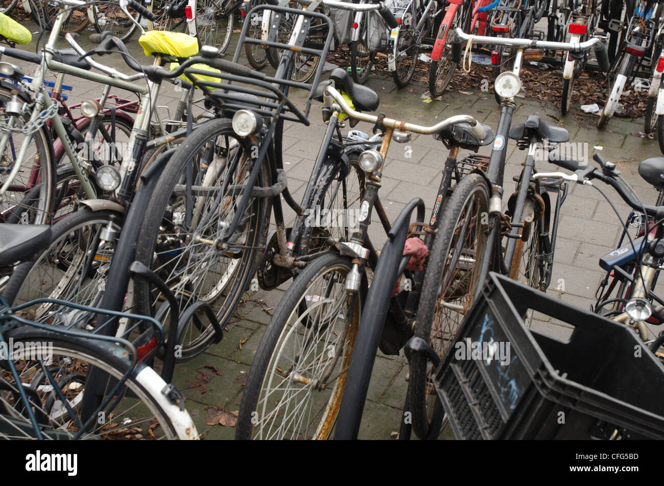 Amsterdam bike rack hi-res stock photography and images - Alamy