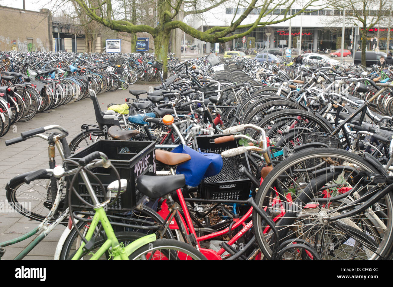 Amsterdam bike rack hi-res stock photography and images - Alamy