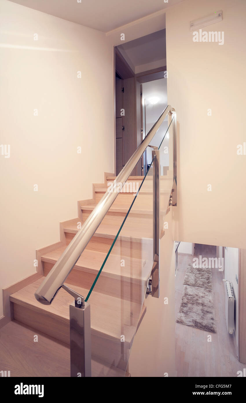 Interior of a big house, modern design, simple and large house halls ...