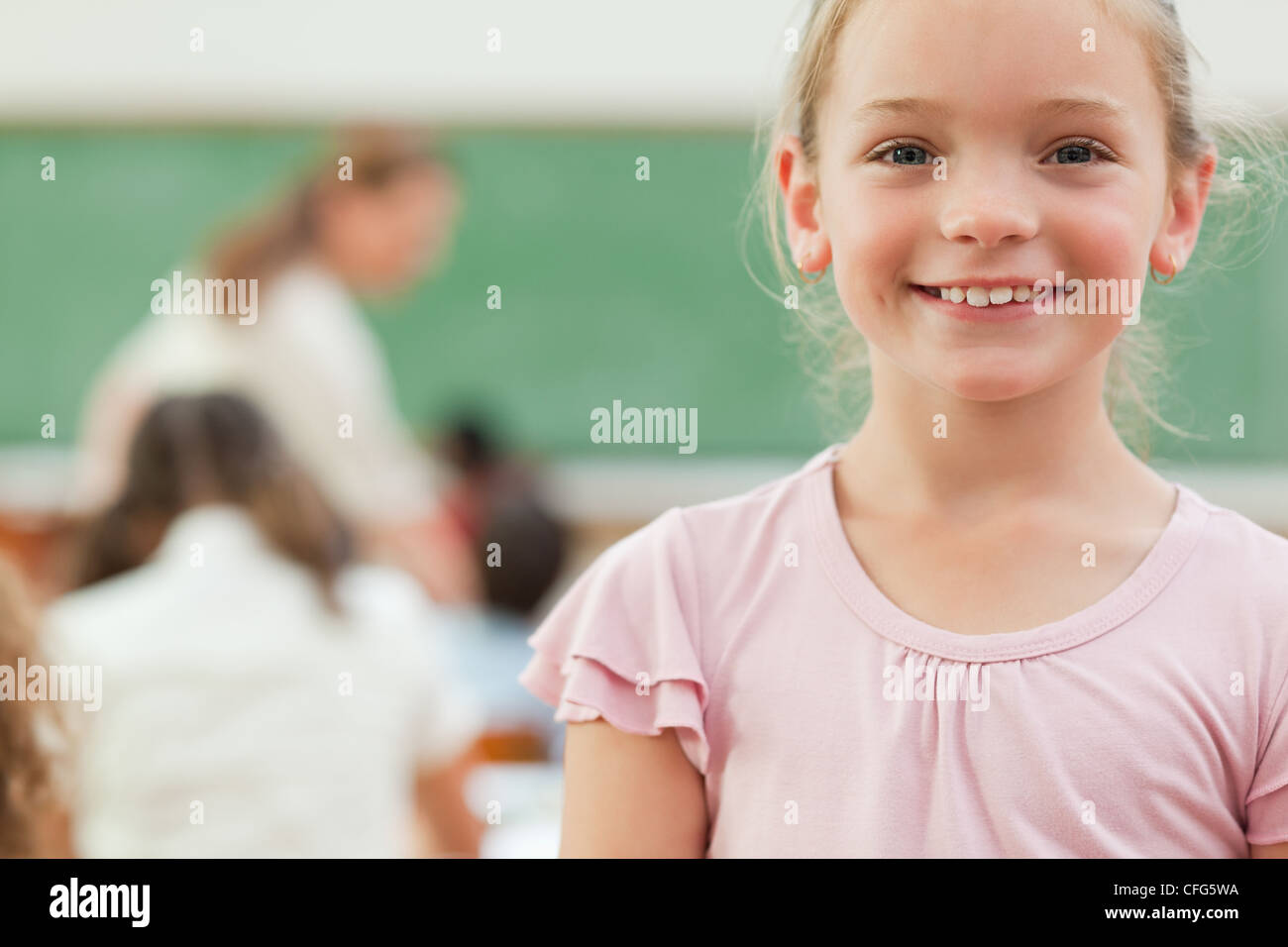 Woman girl boy standing hi-res stock photography and images - Alamy