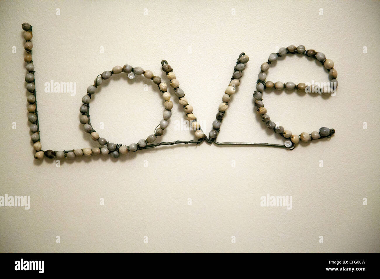 Beaded Word Love Stock Photo - Alamy
