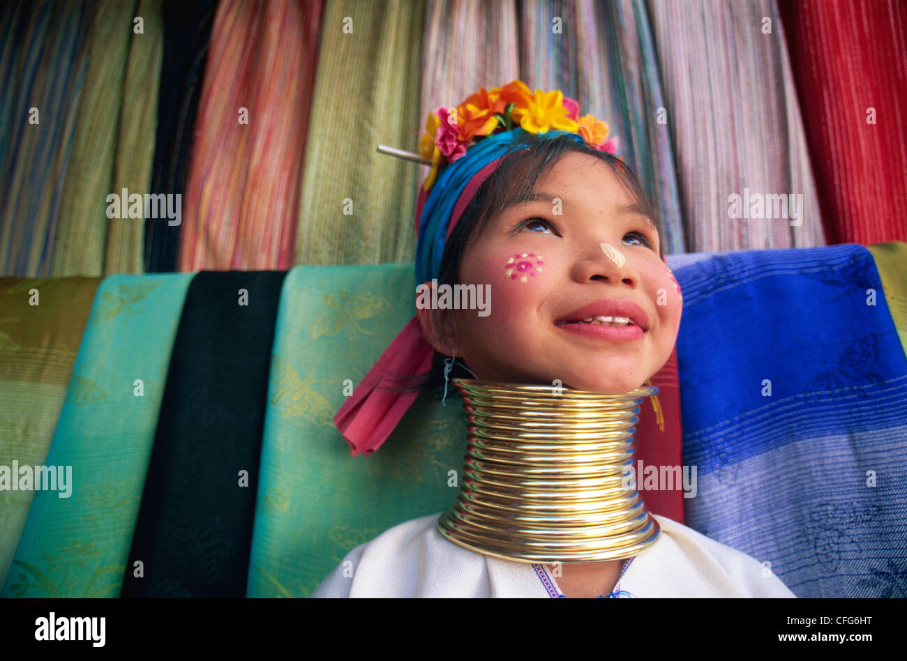 Thailand, Golden Triangle, Chiang Rai, Long Neck Karen Hilltribe, Long ...
