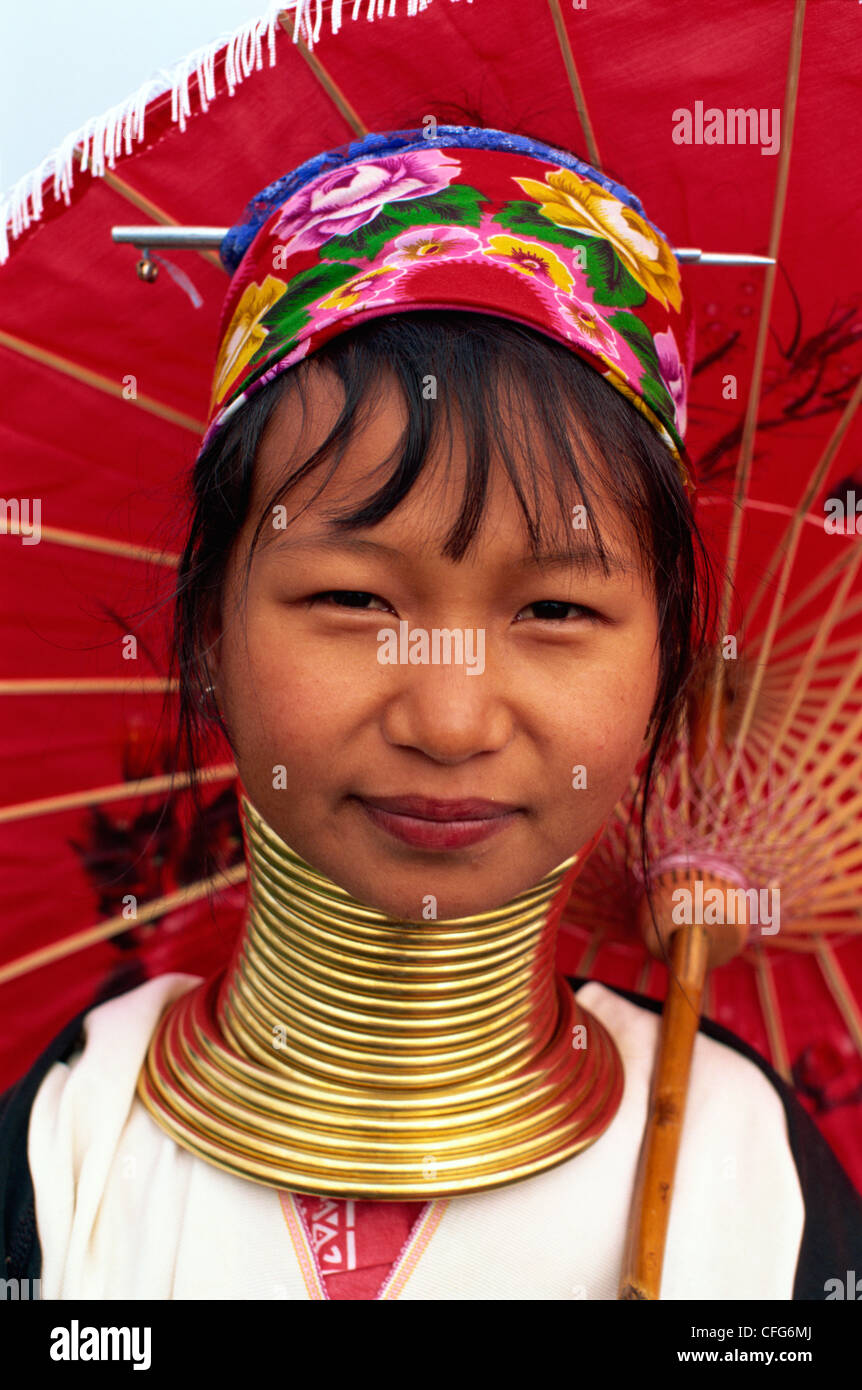 Thailand, Golden Triangle, Chiang Rai, Long Neck Karen Hilltribe, Long ...