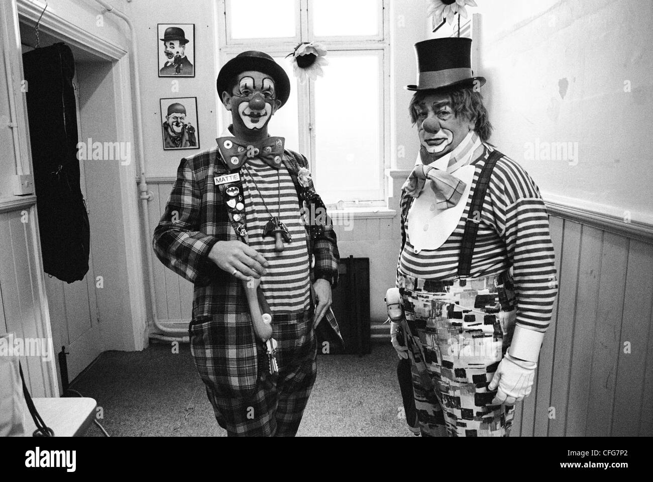 Clowns backstage of a London theater Stock Photo - Alamy