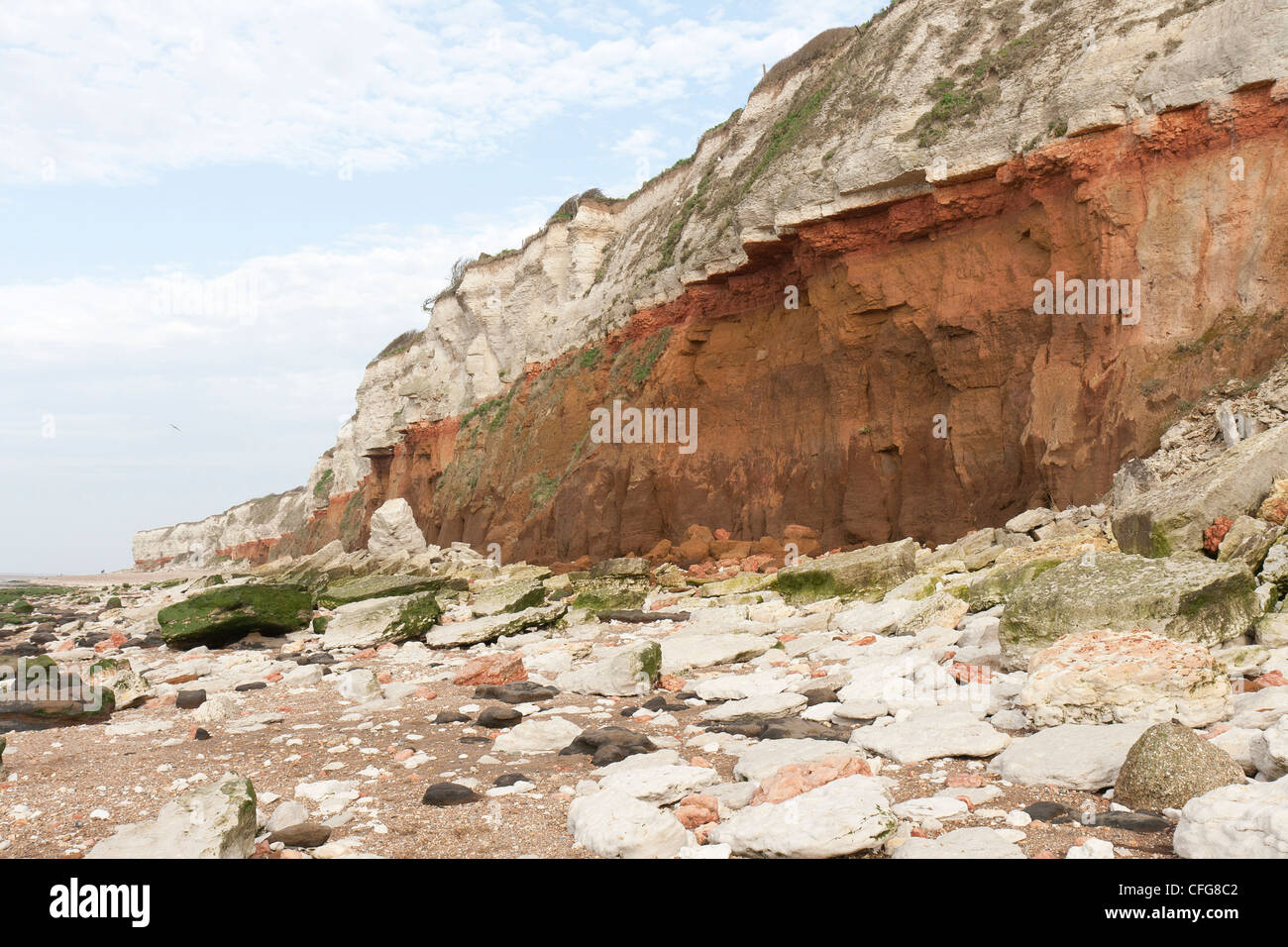 The cliffs and beach at Hunstanton, England Stock Photo - Alamy