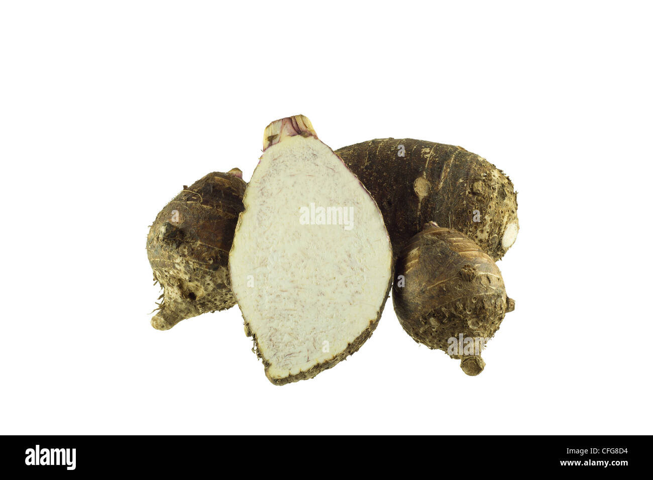 Taro isolated on white background Stock Photo - Alamy