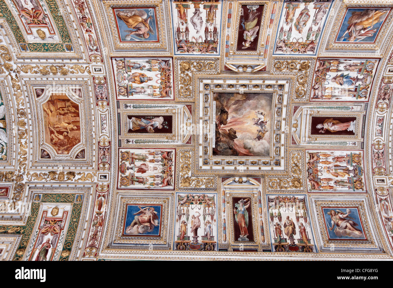 Painted ceilings in the Vatican City Stock Photo - Alamy