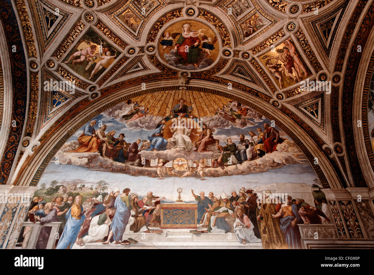 Painted ceilings in the Vatican City Stock Photo - Alamy