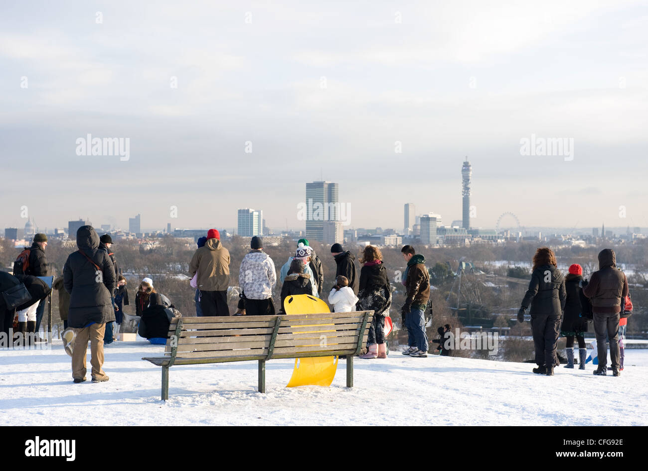 Primrose hill view bench hi-res stock photography and images - Alamy