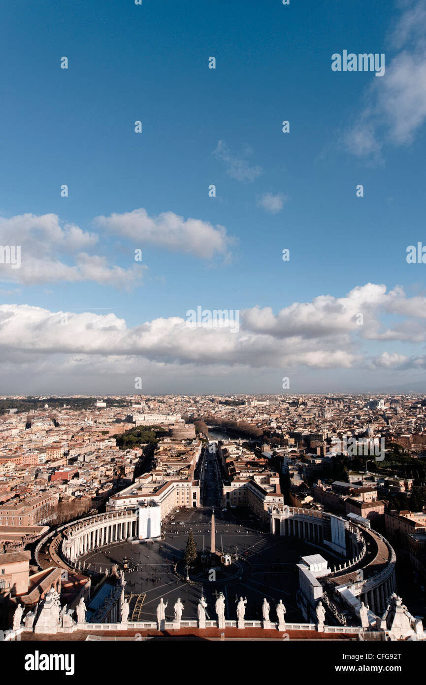 The view from St. Peter's Basilica dome of Rome Stock Photo - Alamy