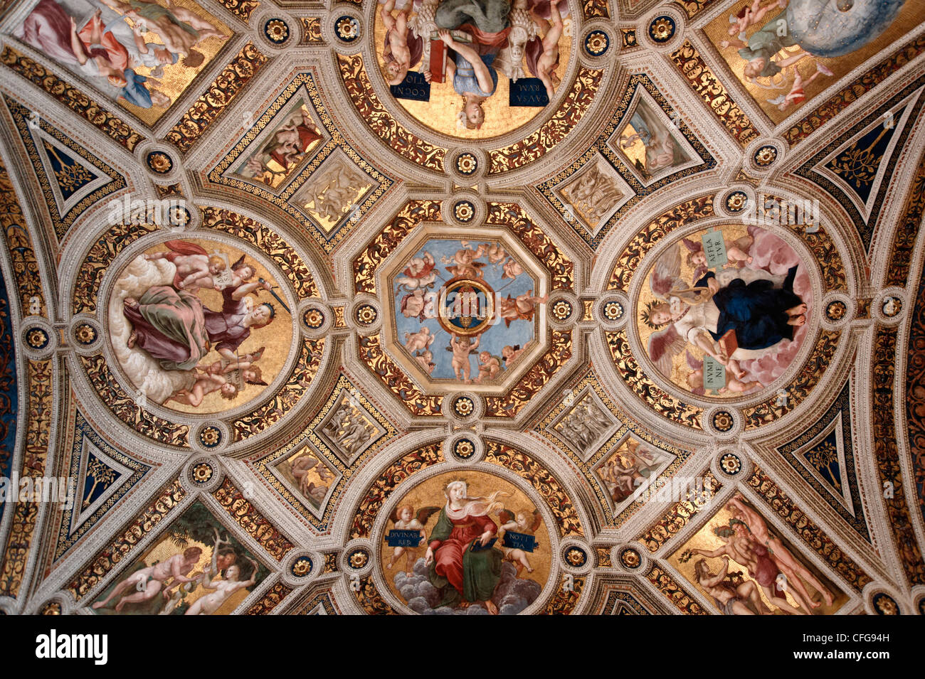 Painted ceilings in the Vatican City Stock Photo - Alamy
