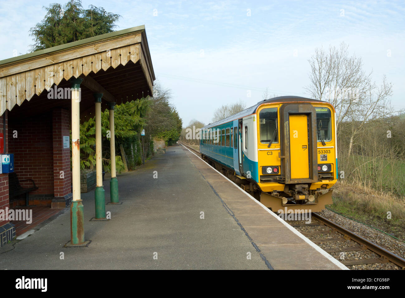 Llangammarch Wells Railway Station single carriage train. A request ...
