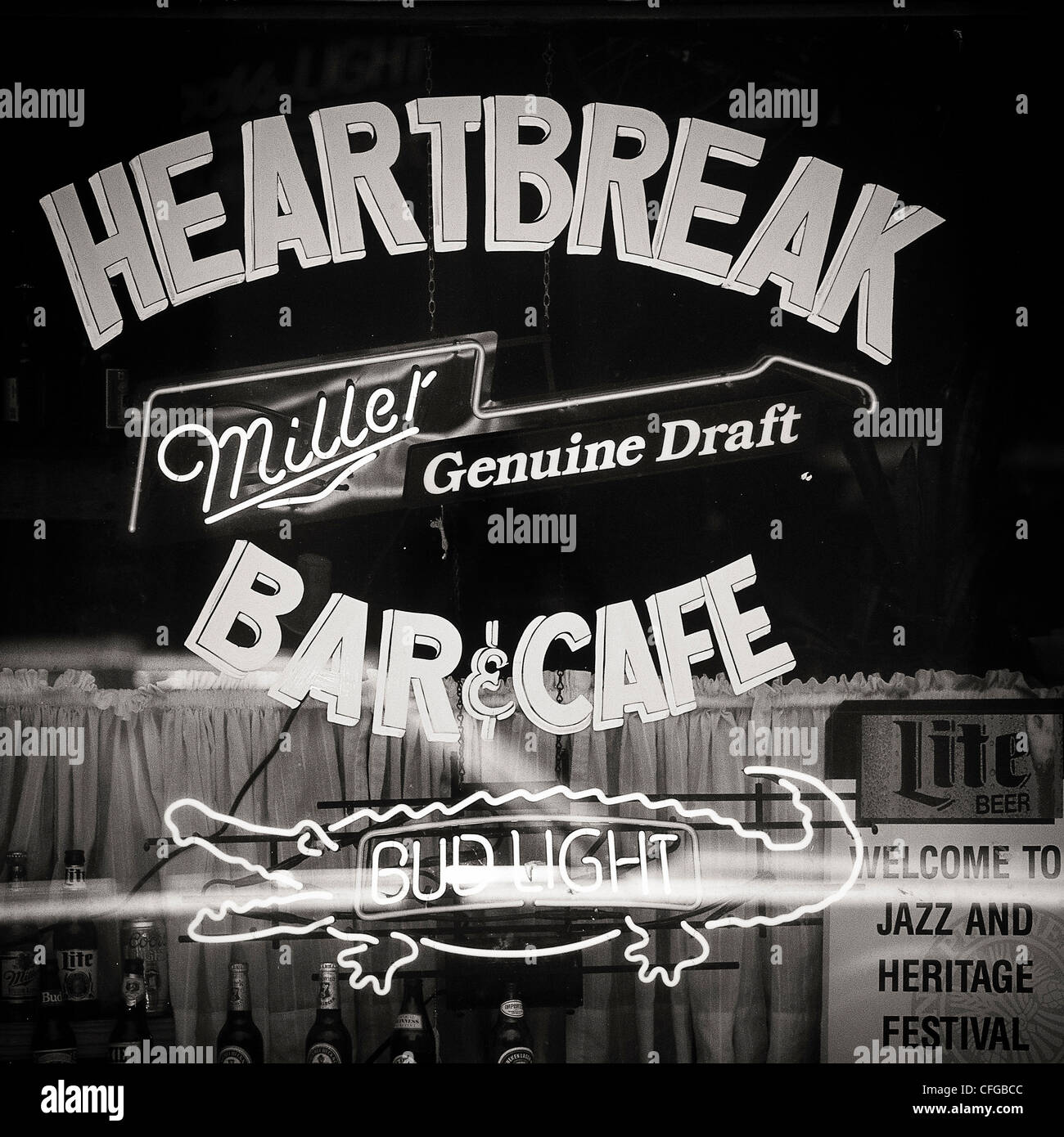 Heartbreak cafe bar new orleans Stock Photo - Alamy