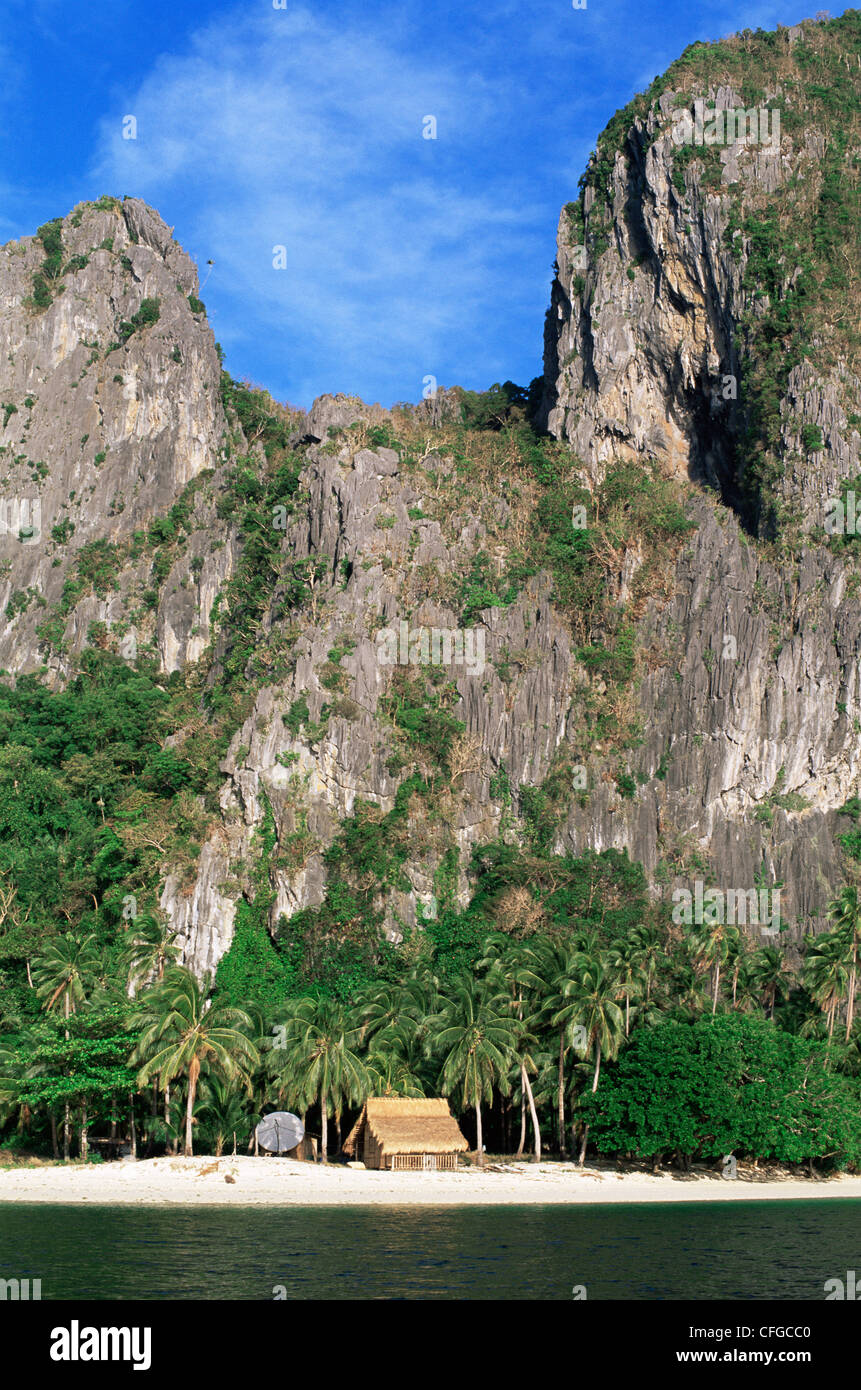 Philippines, Palawan, Bacuit Bay, El Nido, Inabuyutan Island Stock ...