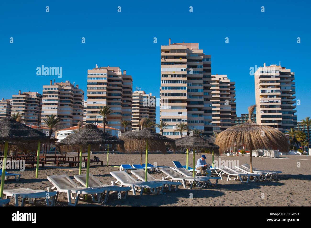 Playamar beach Torremolinos resort Costa del Sol coast the Malaga ...