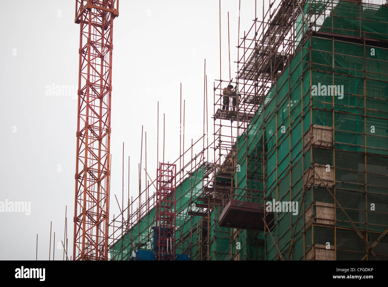 Building, construction and development in Shanghai, China Stock Photo ...