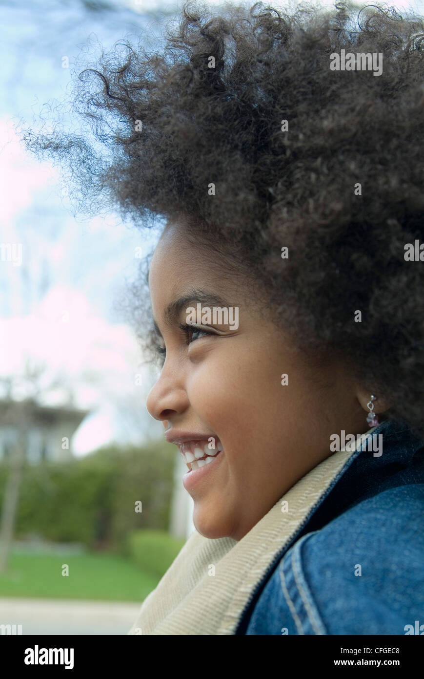 Profile of Young Girl, Montreal, Quebec Stock Photo - Alamy