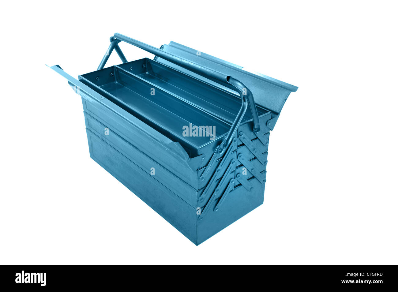 object on white - metal tool box Stock Photo - Alamy