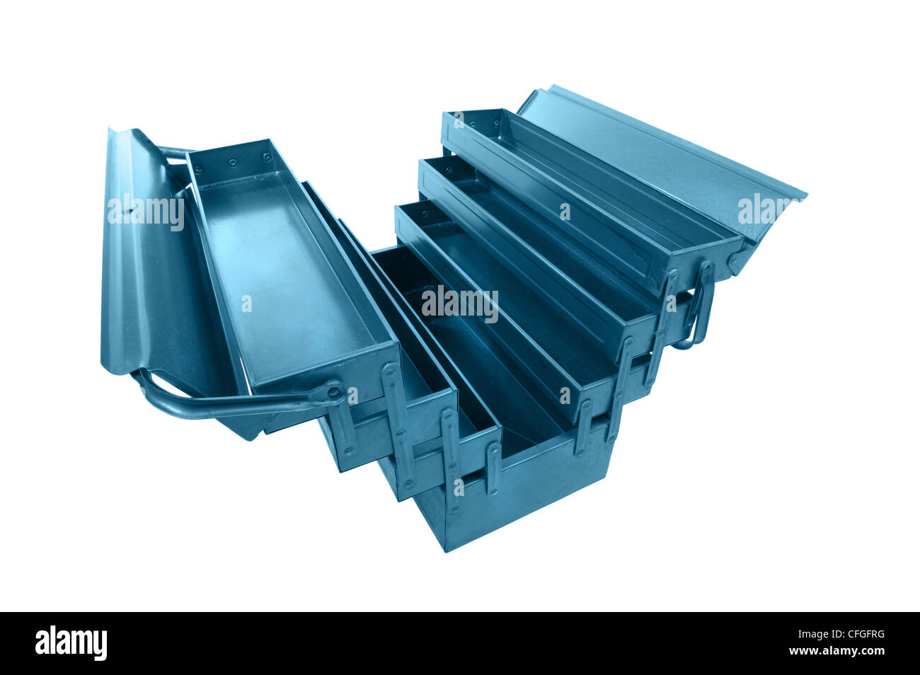 object on white - metal tool box Stock Photo - Alamy