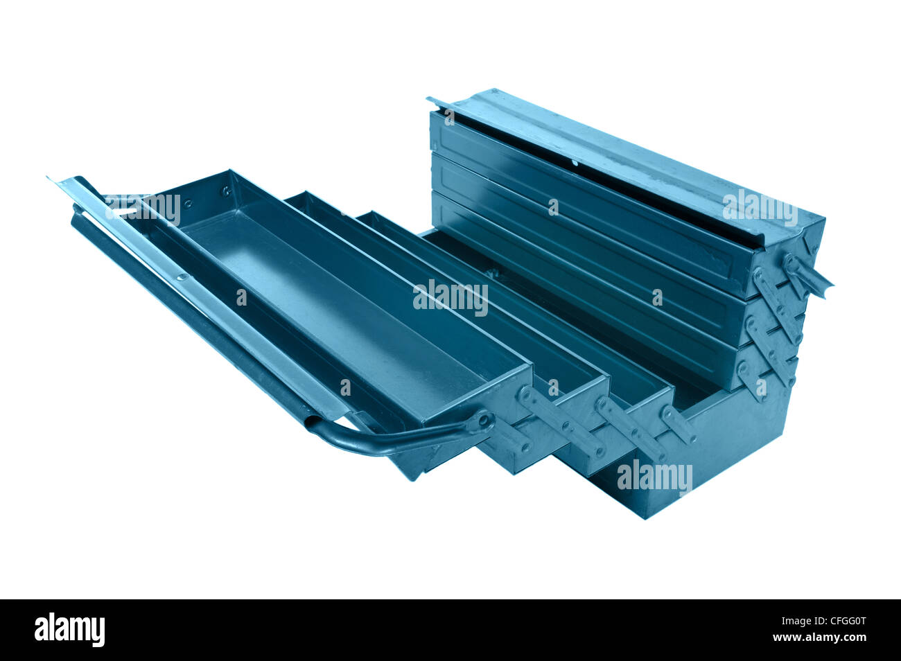 object on white - metal tool box Stock Photo - Alamy
