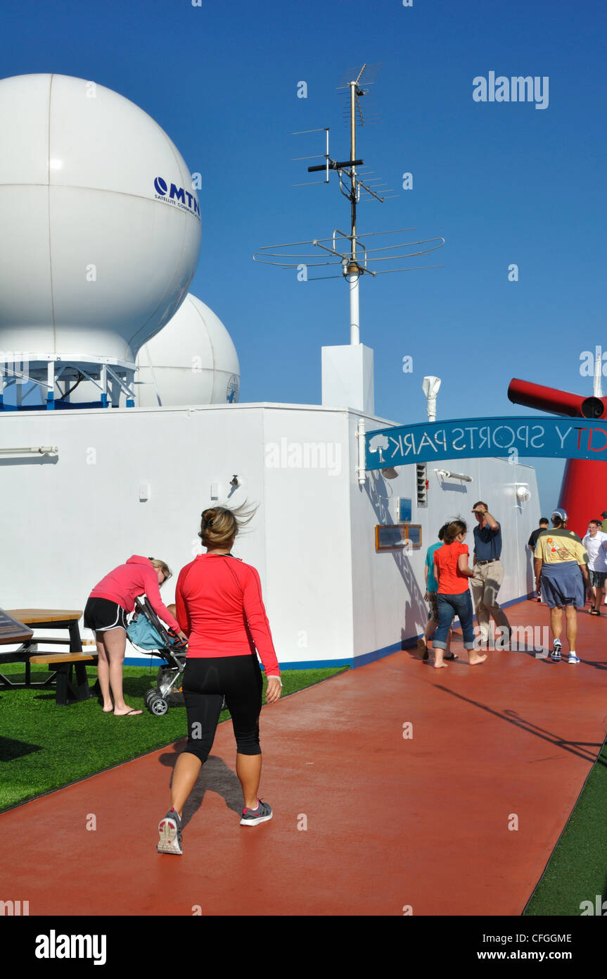 Jogging & exercise track on cruise ship Stock Photo - Alamy