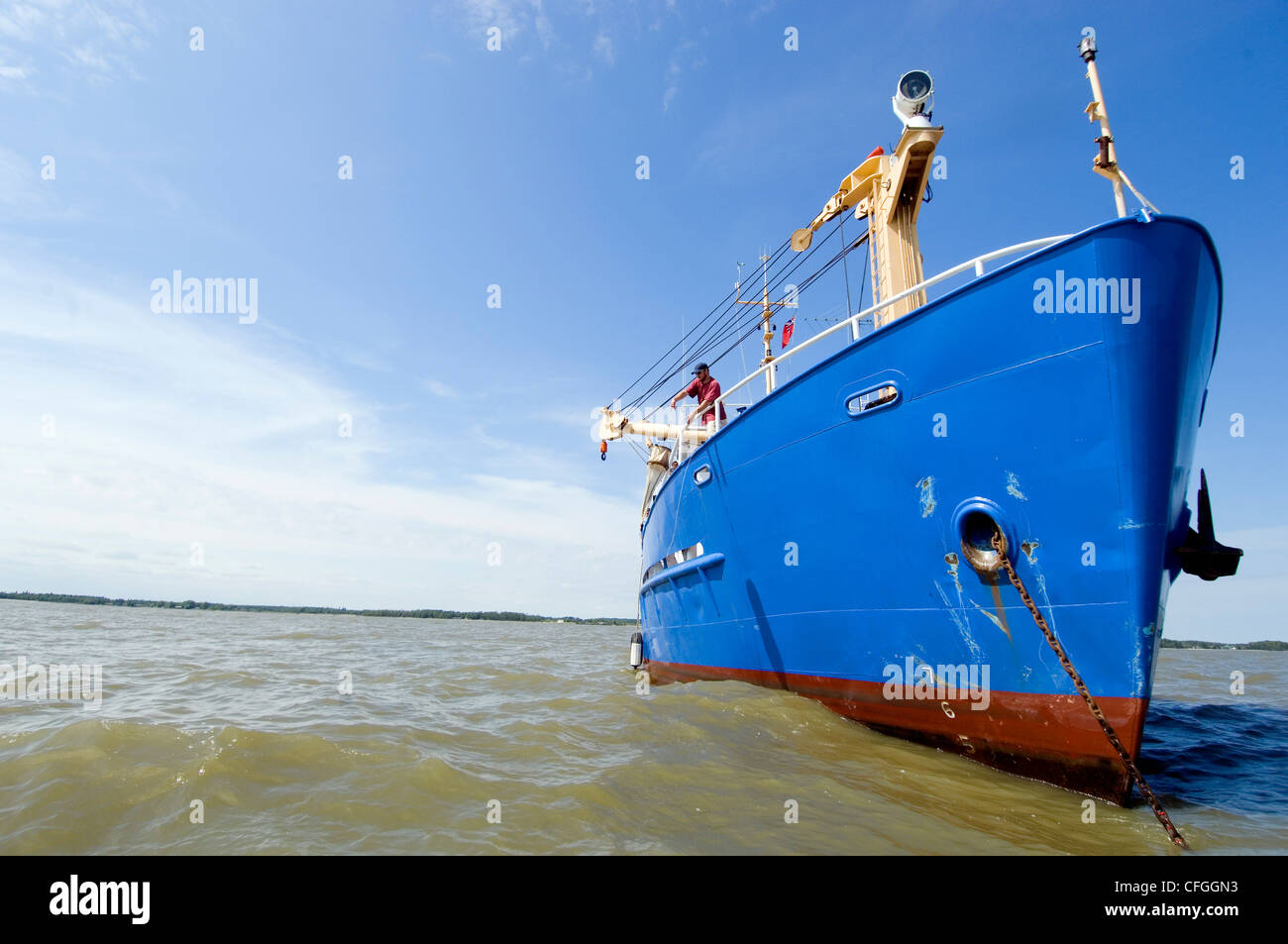 The Namao Science Research Boat on Lake Winnipeg, Manitoba Stock Photo ...
