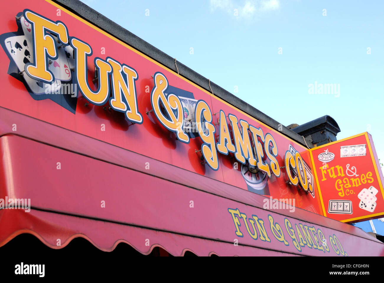 Fun and Games Co sign Stock Photo - Alamy