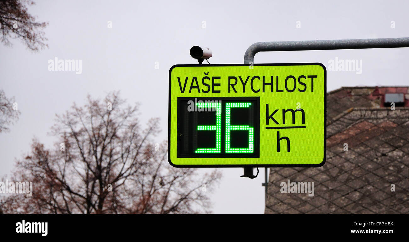 Closeup image of light speed limit radar Stock Photo - Alamy