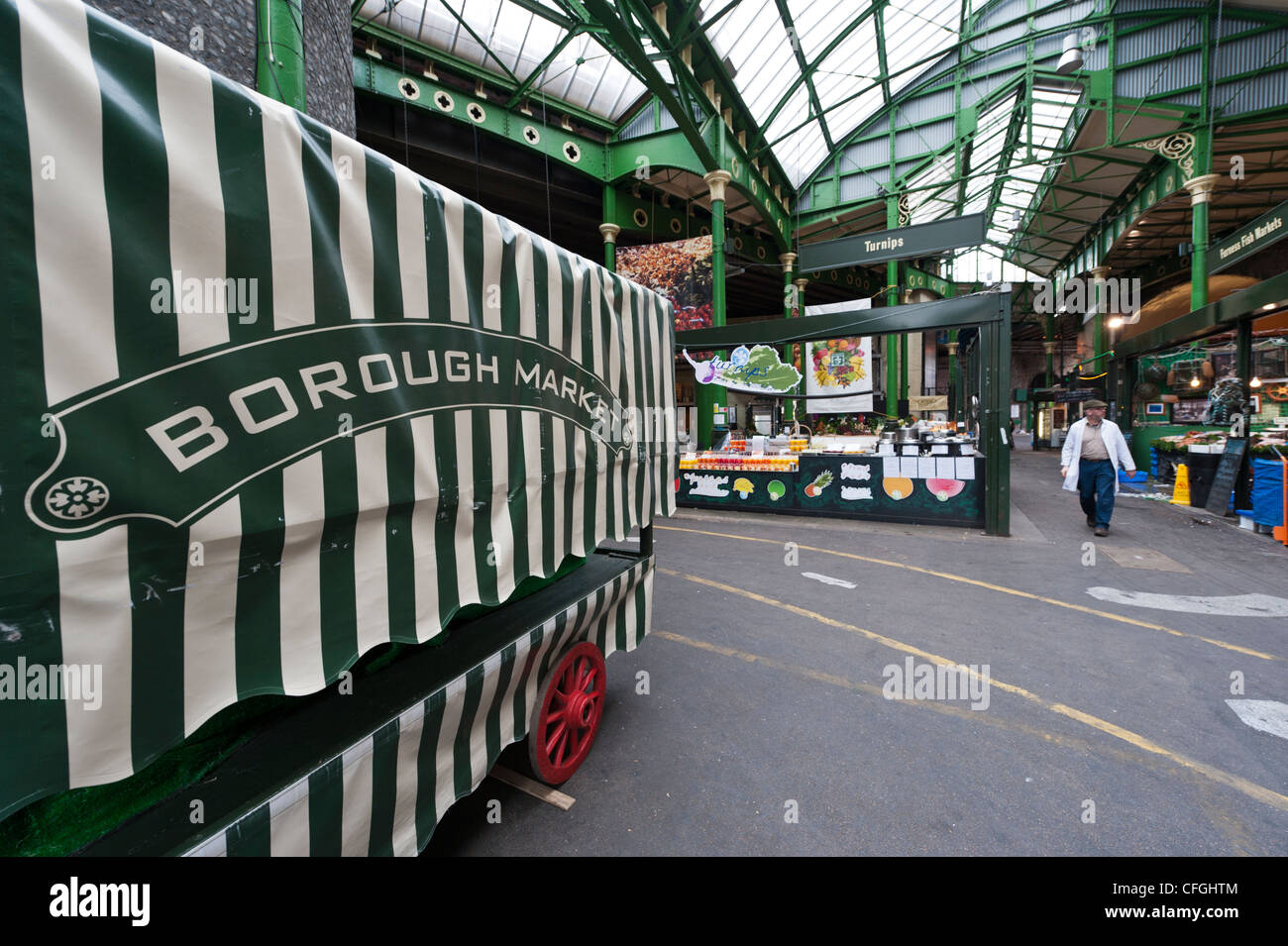 Stall or barrow at Borough Market London UK Stock Photo - Alamy