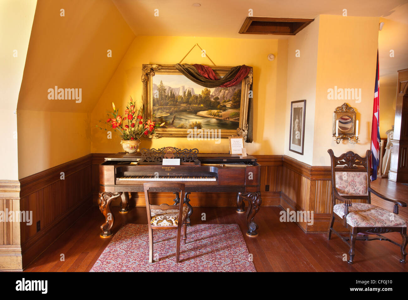 Interior room of Craigdarroch Castle built for Robert Dunsmuir-Victoria ...