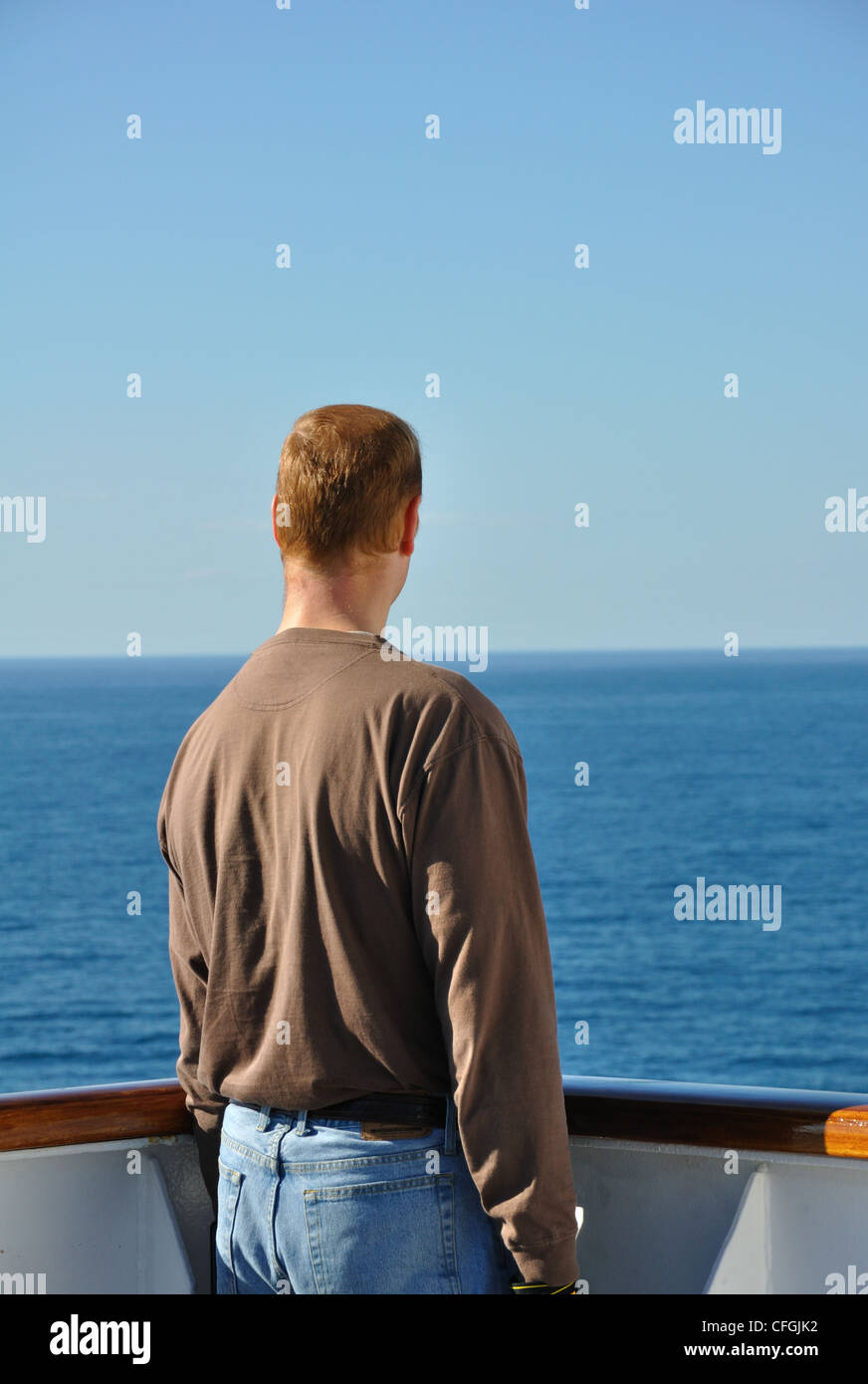 Man standing on ship deck hi-res stock photography and images - Alamy
