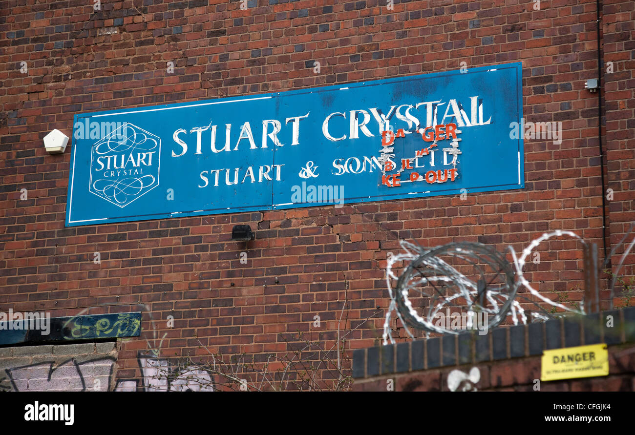 A derelict part of the Stuart Crystal glass making factory in the Black ...