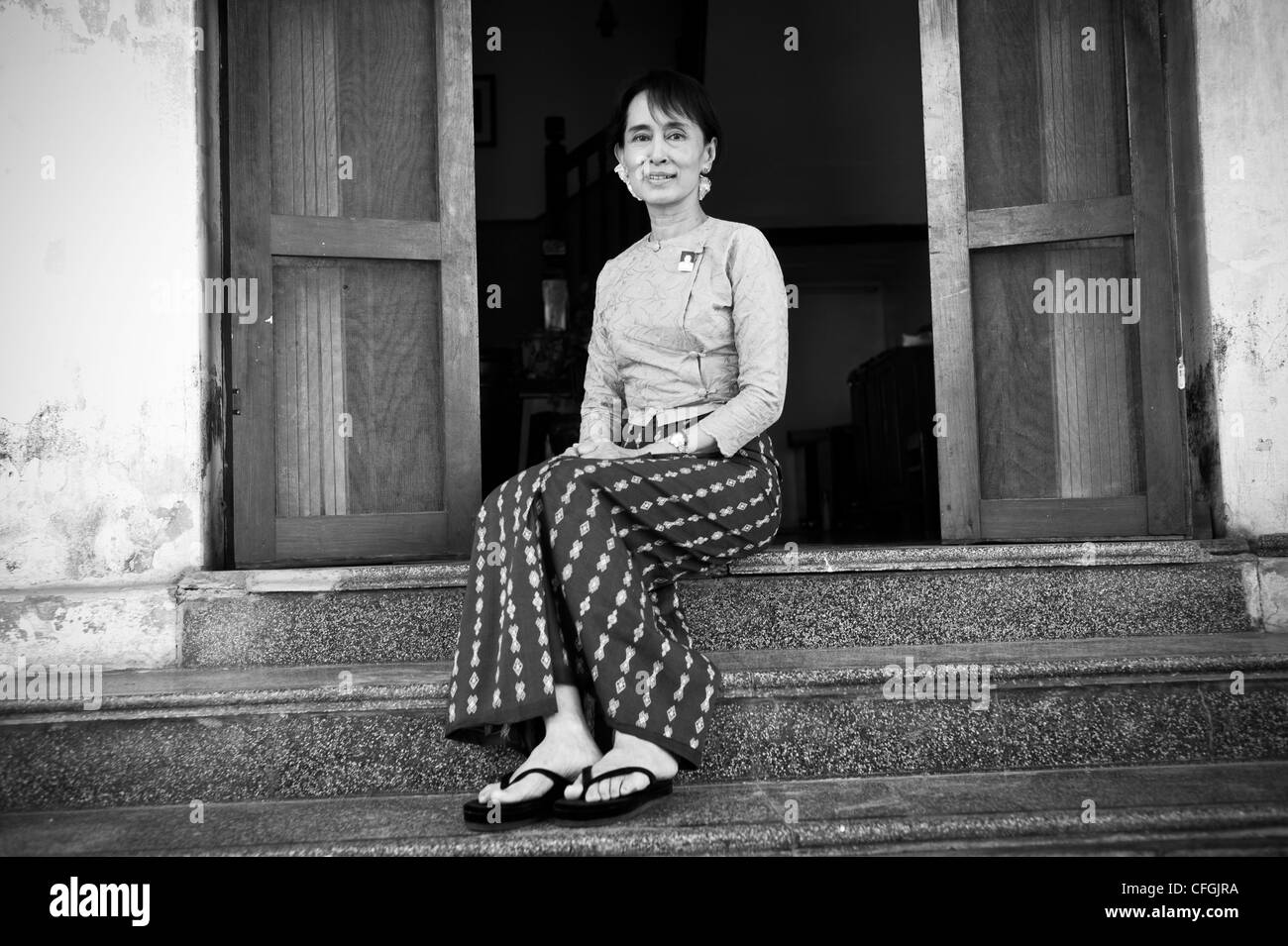 Aung San Suu Kyi, State Chancellor of Myanmar's Government and the ...