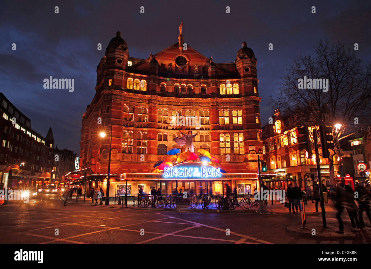Singing in the rain musical at the Palace Theatre in the West End of ...