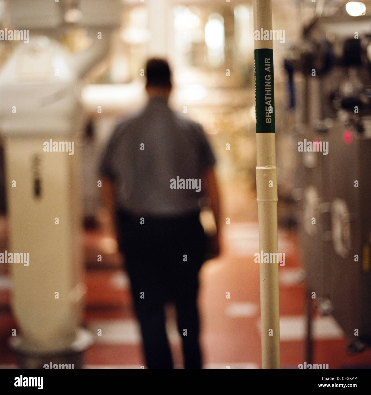 Breathing Air Pipe in Industrial Area Stock Photo - Alamy