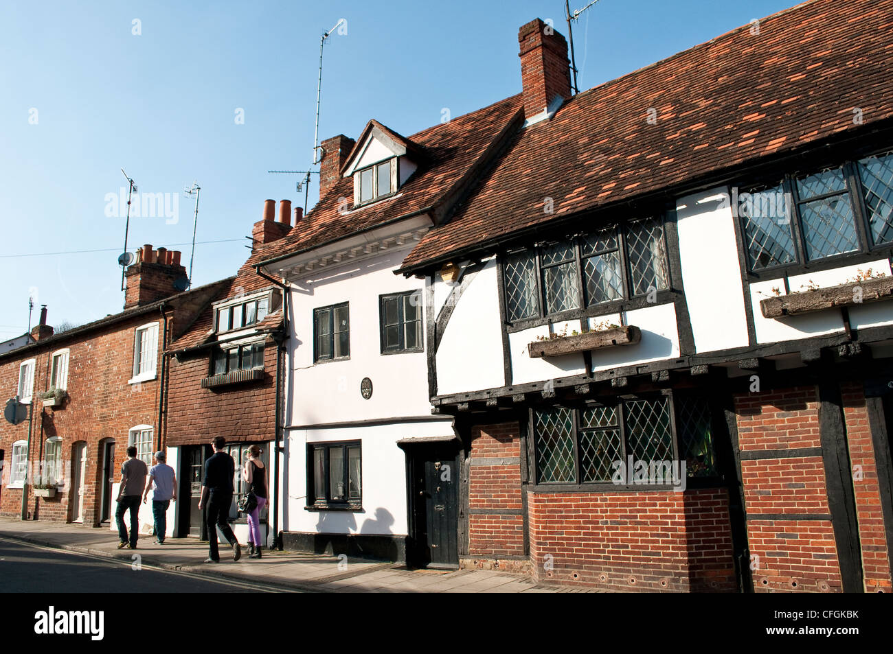 Tudor houses, Henley-on-Thames, Oxfordshire, England, UK Stock Photo ...
