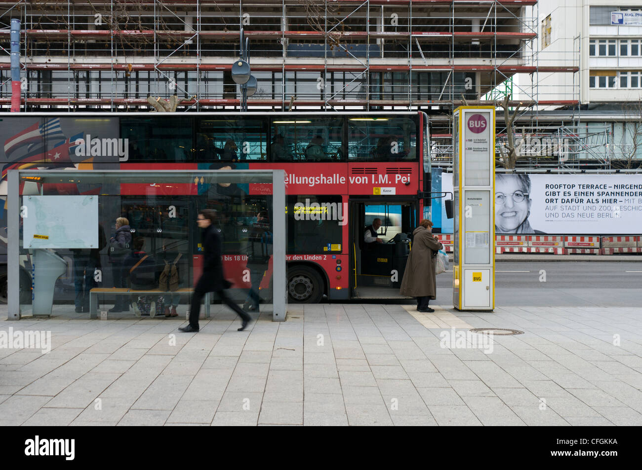 Bus Stop. Germany. Berlin Stock Photo - Alamy