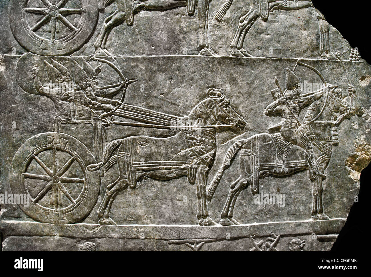 King Assurbanipal chariot Elamite prisoners Episodes country Elam 645 ...