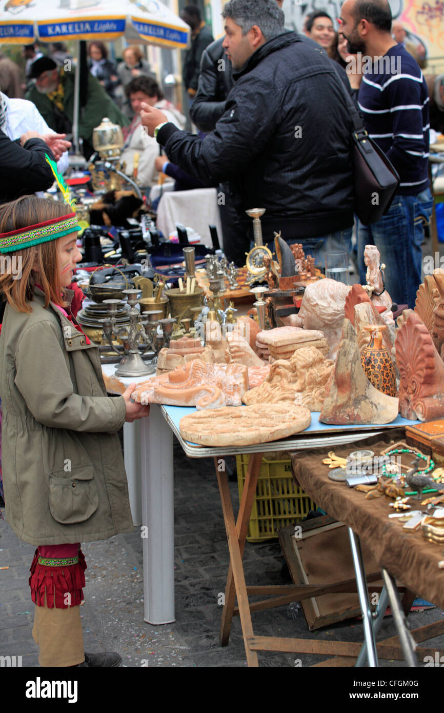 greece athens monastiraki the sunday market in adrianou street Stock ...