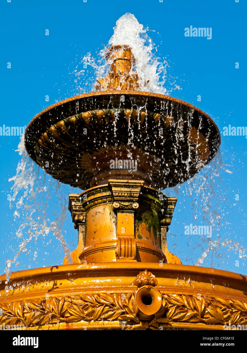The fountain in Town Hall Square in Leicester City Centre England built ...