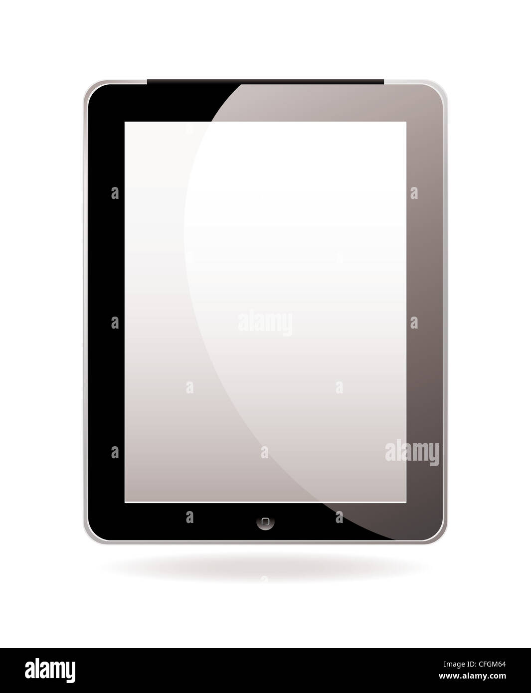 Modern hand held computer tablet computer with white screen Stock Photo ...