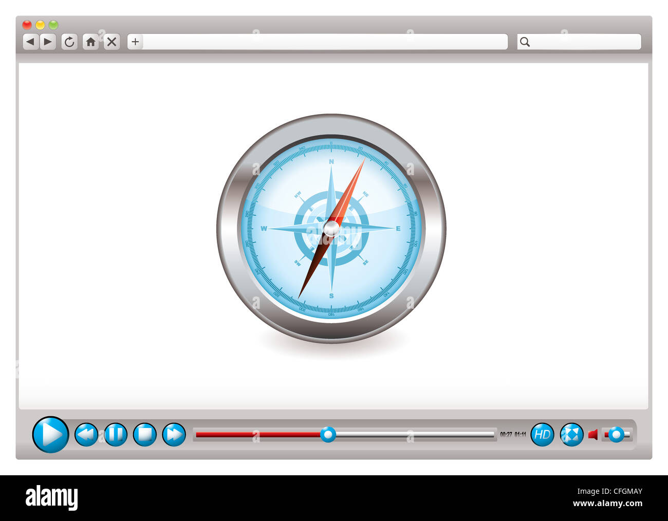 Internet web browser concept with compass navigation icon Stock Photo ...
