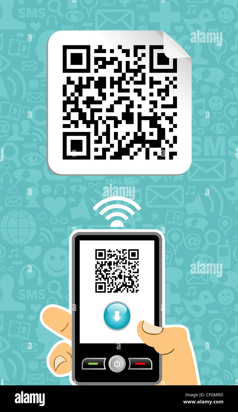 Mobile phone scans qr hi-res stock photography and images - Alamy