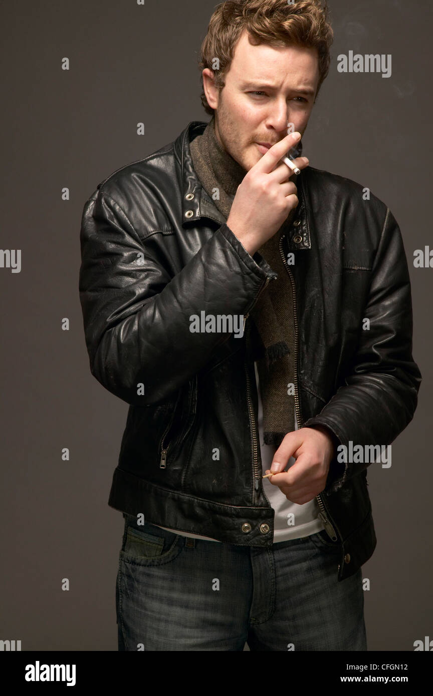 Man Smoking a Cigarette, Toronto, Ontario Stock Photo - Alamy