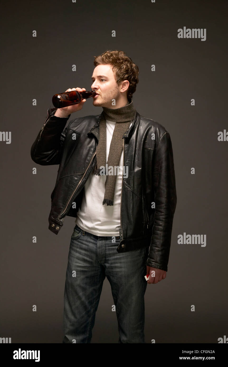 Man Drinking Beer, Toronto, Ontario Stock Photo - Alamy