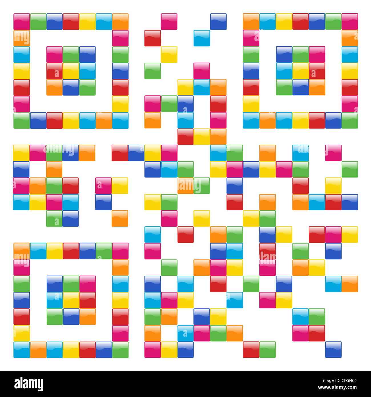 Multicolored Qr code concept design background. Vector file available ...