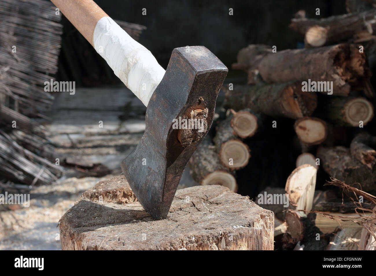 Still life hatchet old tools hi-res stock photography and images - Alamy