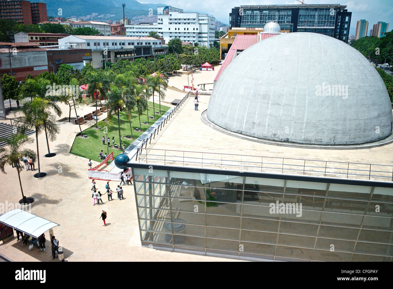 The roof of Medelin's planetarium Stock Photo - Alamy